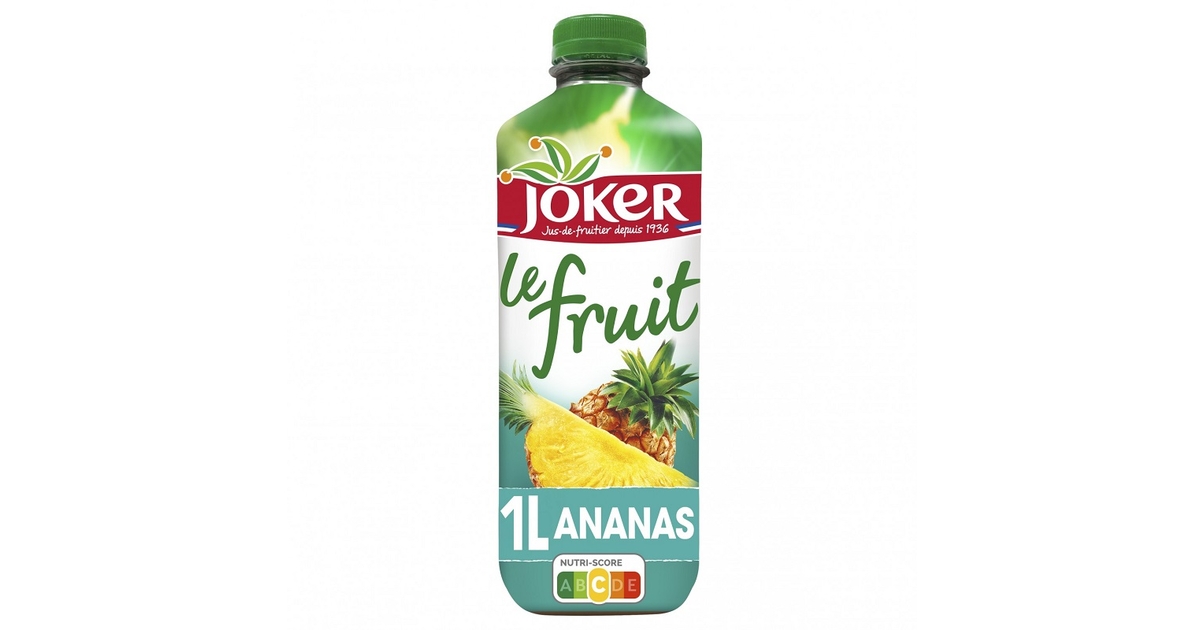 JOKER - JUS D'ANANAS "LE FRUIT" Bouteille de 1L - Les Jus de Fruits et ...