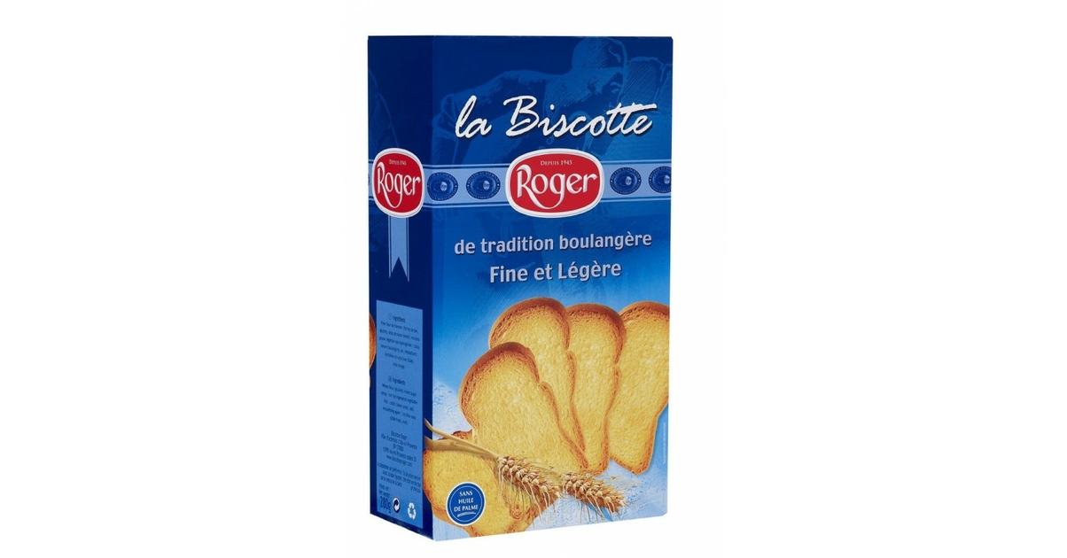 ROGER - BISCOTTES FINES ET LEGERES Boite de 280g - Petit-Déjeuner ...