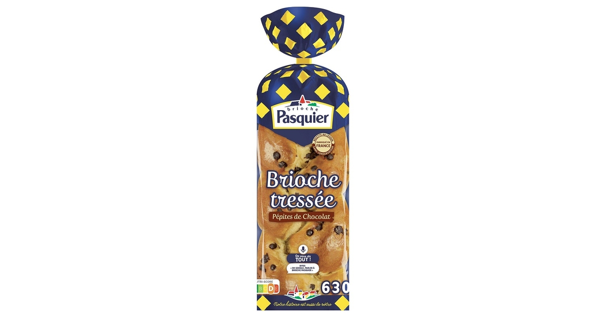 PASQUIER - BRIOCHE TRESSEE AUX PEPITES DE CHOCOLAT 630g - Petit ...