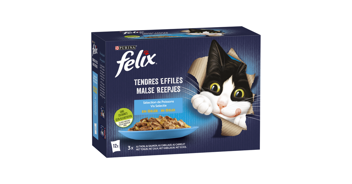 FELIX - TENDRES EFFILES SELECTION DE POISSONS 12 Sachets de 85g - Nos ...