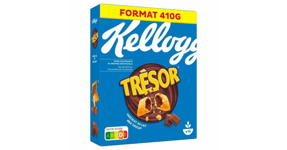 KELLOGG'S - CEREALES FOURREES CHOCOLAT AU LAIT TRESOR 410g, 620, 1kg ...