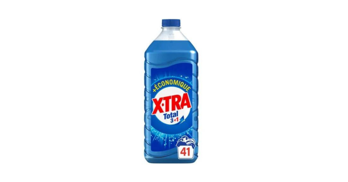 X-TRA - LESSIVE LIQUIDE TOTAL 3 EN 1 Bidon de 1845 ml - Le Linge ...