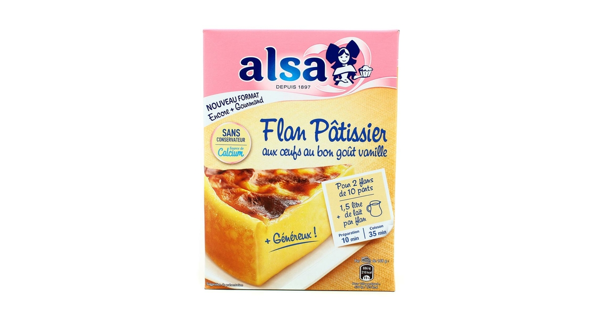 ALSA - PREPARATION POUR FLAN PATISSIER 740g - Farine, Liants et ...