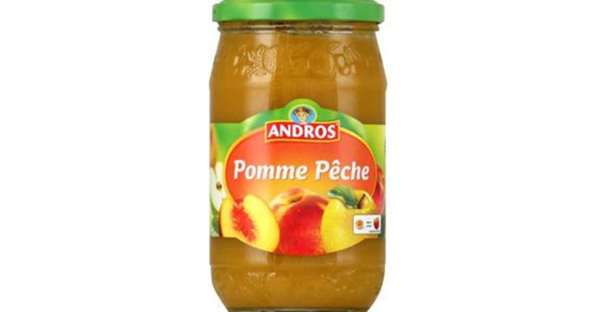 ANDROS - COMPOTE POMME PÊCHE Pot de 730g - Compotes, Fruits au sirop ...