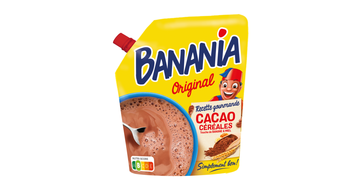 BANANIA - PETIT DEJEUNER INSTANTANE CACAO, BANANE, CEREALES Paquet de ...