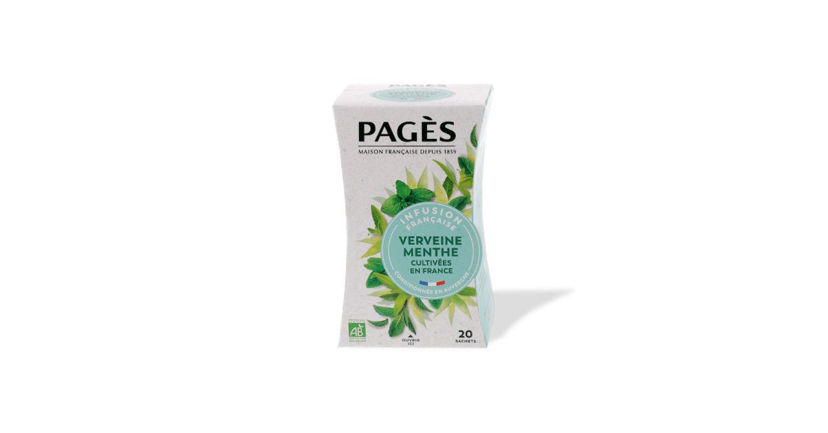 PAGES - INFUSION VERVEINE MENTHE Paquet de 20 sachets - Infusions ...