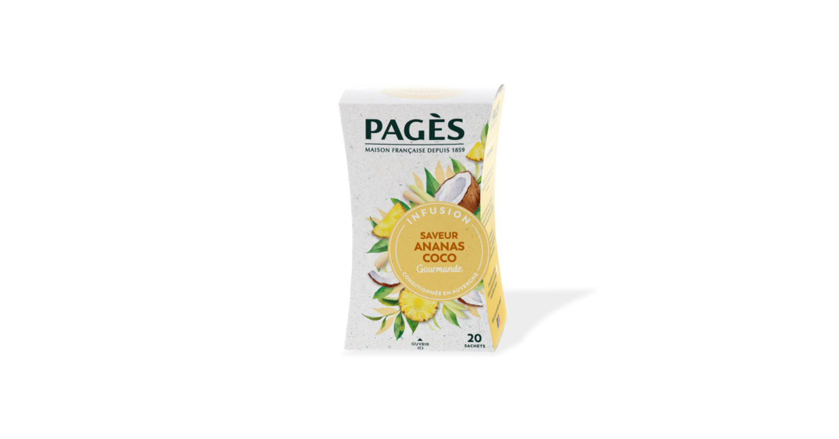 PAGES - INFUSION ANANAS COCO Paquet de 20 sachets - Infusions ...