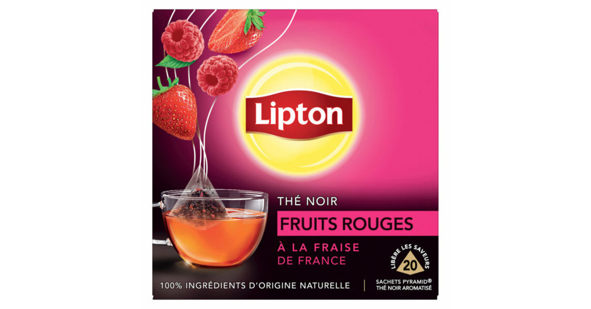 LIPTON - THE 5 FRUITS ROUGES 20 sachets pyramide - Thé et Infusions ...