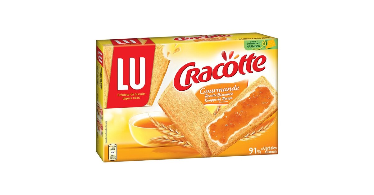 LU - BISCOTTES CEREALES GOURMANDES RECETTE BISCUITEE CRACOTTE 250g ...