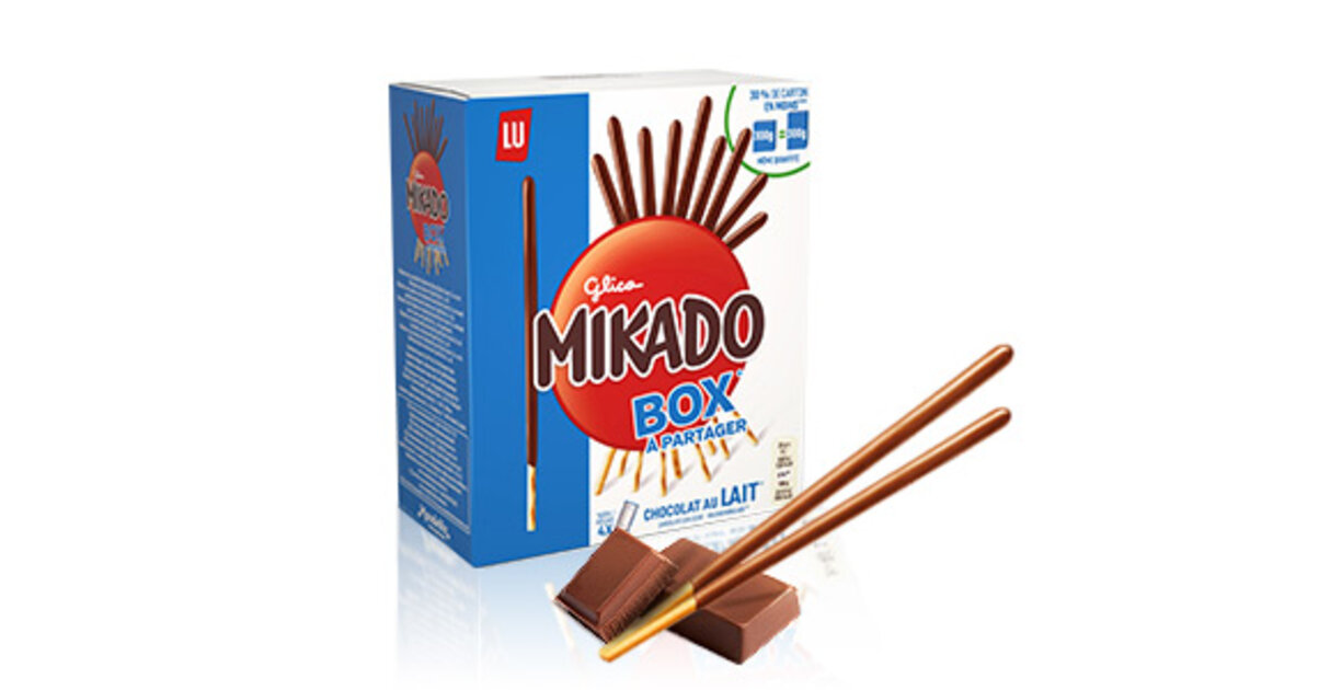 LU - BISCUITS ENROBES CHOCOLAT AU LAIT MIKADO Box à partager 300g ...