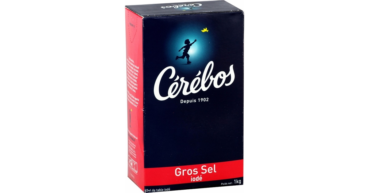 CEREBOS - SEL GROS IODE Paquet de 1kg - Huiles, vinaigres, Condiments ...