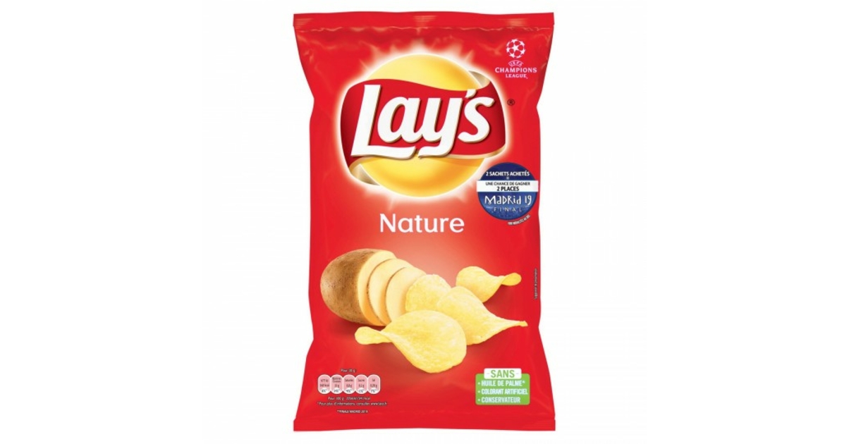 LAY'S - CHIPS NATURE Paquet de 135g - Apéritif et Chips/Les Chips ...