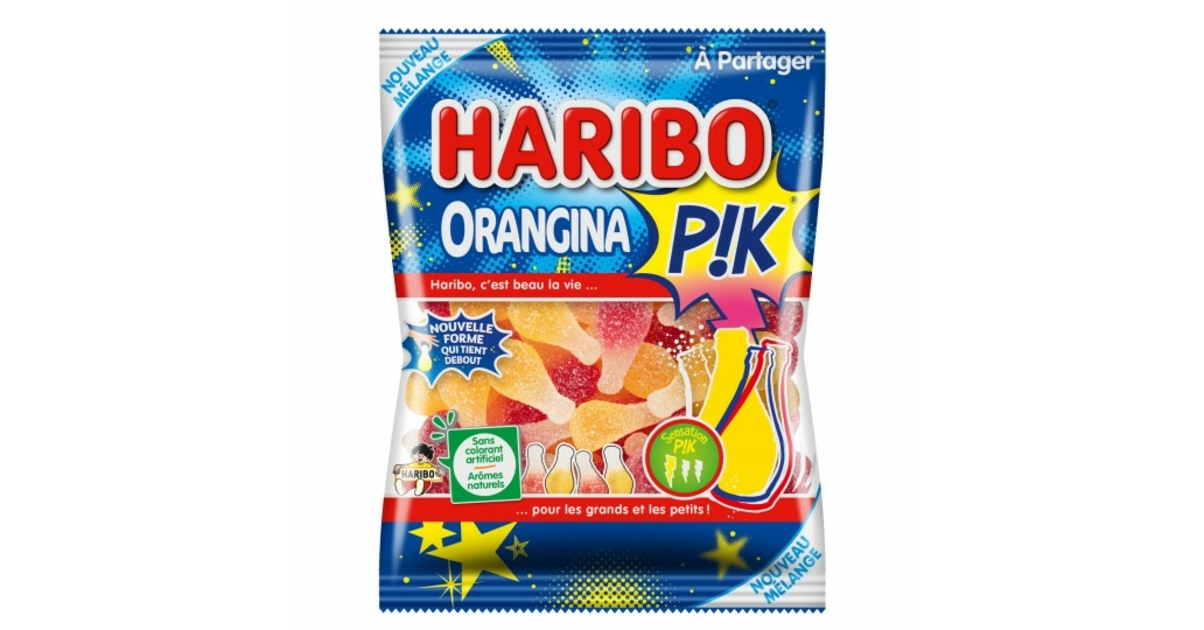 HARIBO - BONBON ORANGINA PIK Sachet de 250g - Confiseries et Chocolat ...