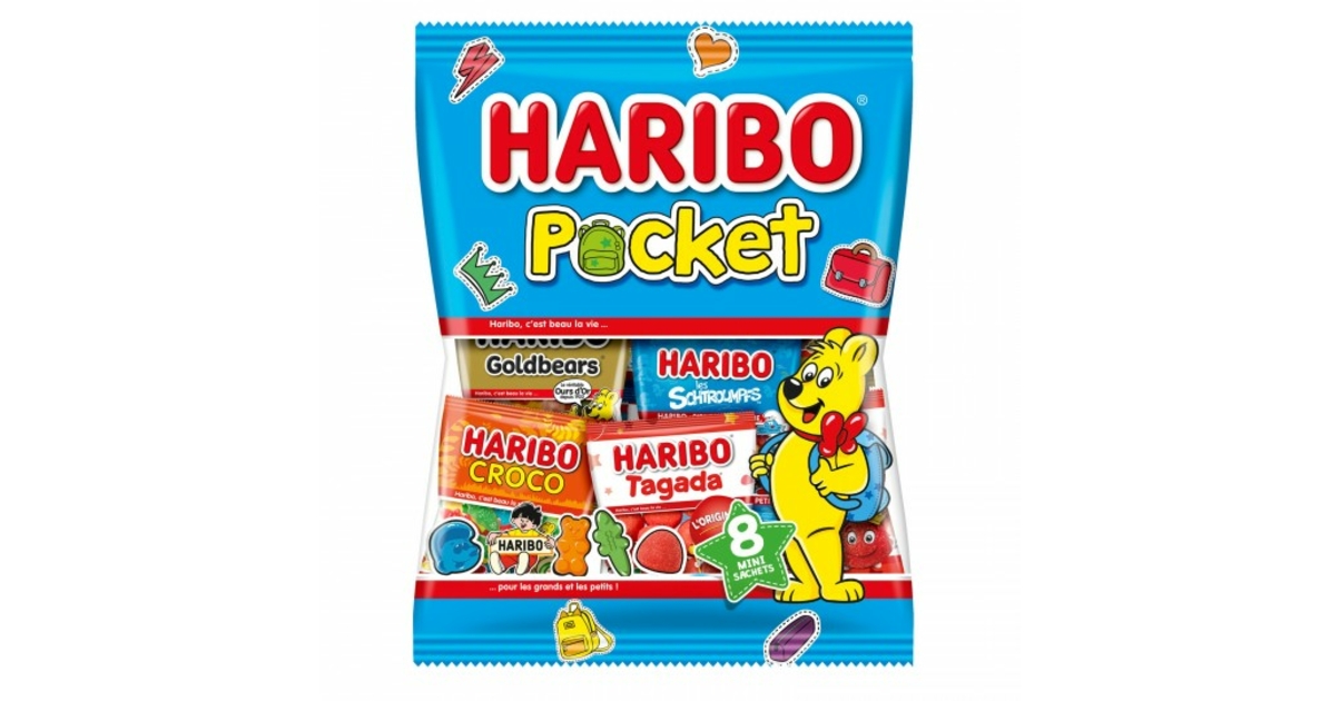 HARIBO - BONBON POCKET Sachet de 8 : 380g - Confiseries et Chocolat ...