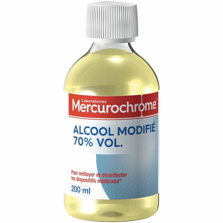 MERCUROCHROME - ALCOOL MODIFIE 70% Flacon de 200ml - Parapharmacie ...