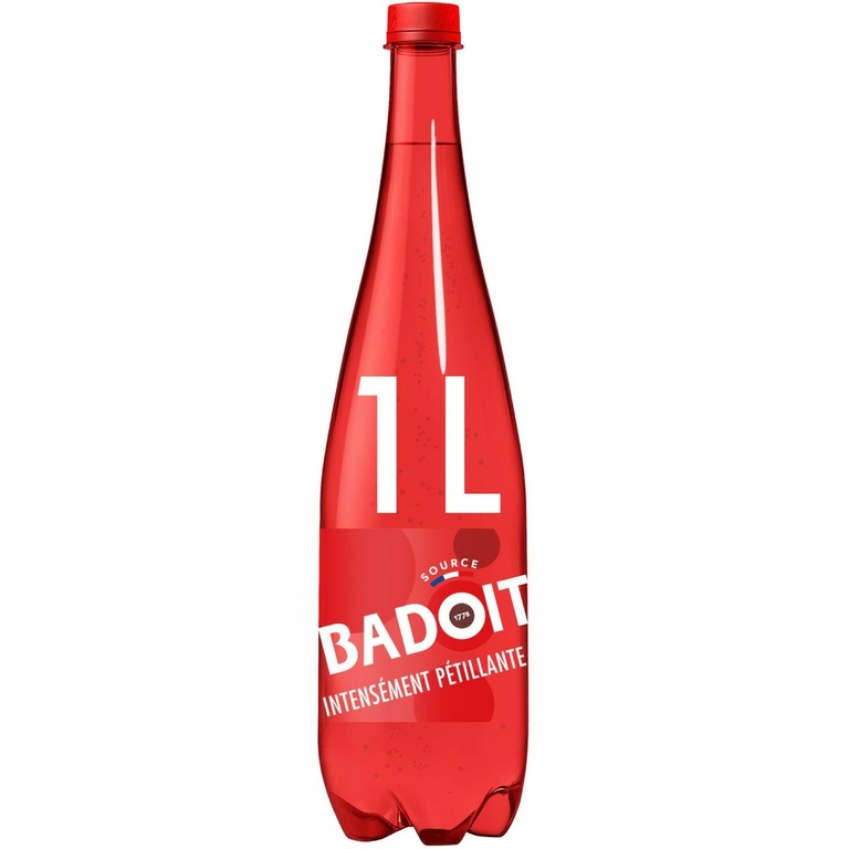 BADOIT - EAU GAZEUSE MINERALE NATURELLE INTENSE ROUGE La bouteille de ...