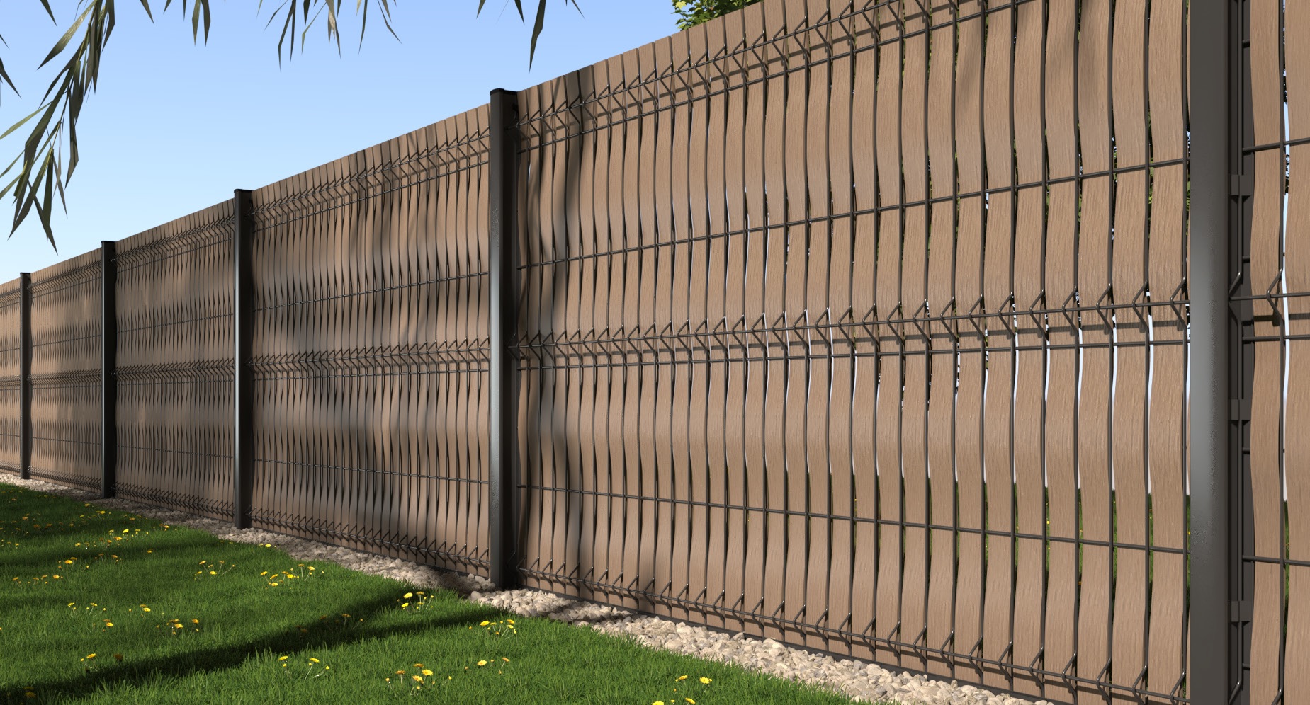 Brise vue PVC plein EVORA CONCEPT Bois clair – EXCLUSIVITE - Brise-vues ...