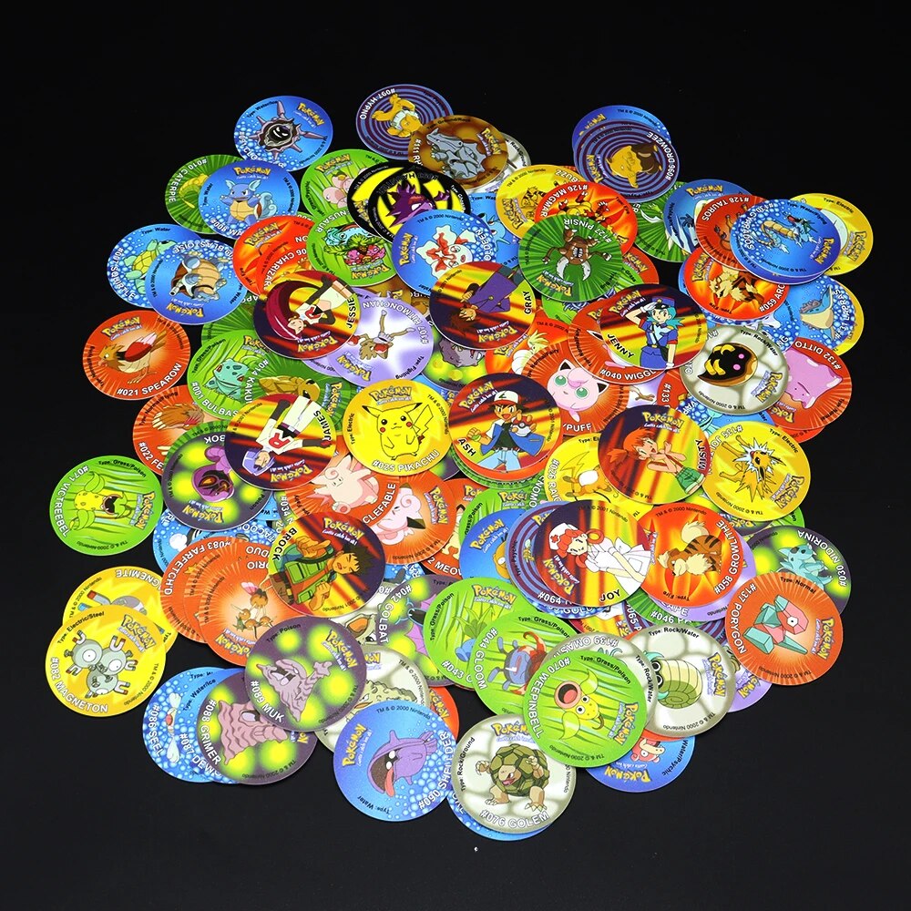 Pogs Pokemon 1ere génération (version Anglaise)