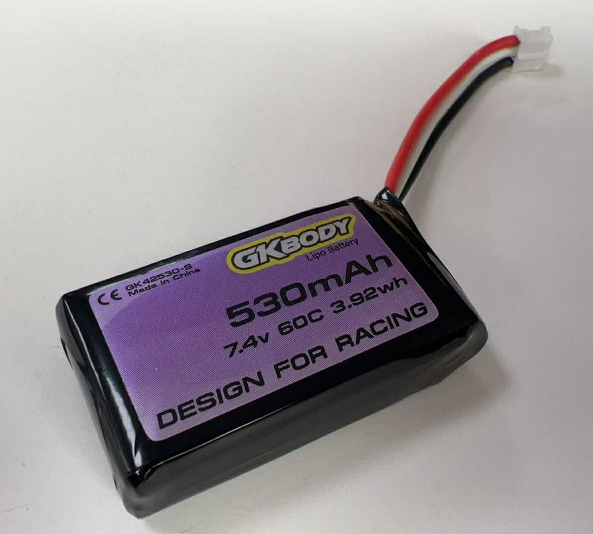 Gkbody Lipo 2s 530mah 7.4V Battery Pack 60c 3.92wh (soft pack), GK42530 ...