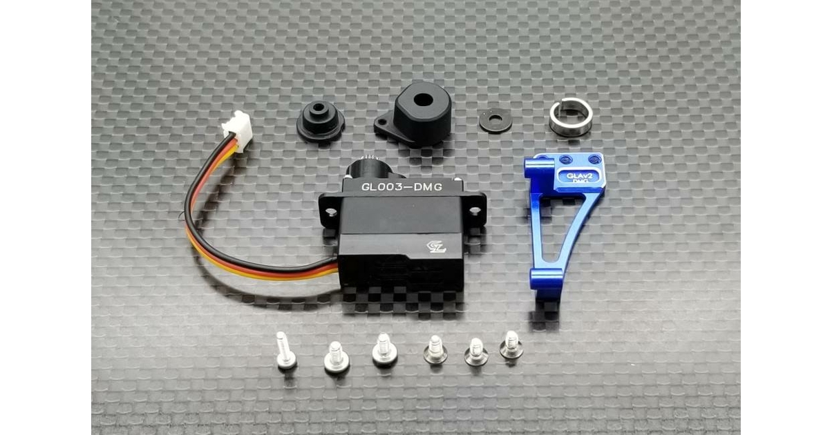GL RACING Kit Complet servo, sauve servo et support en alu GLA, GLA-V2 ...