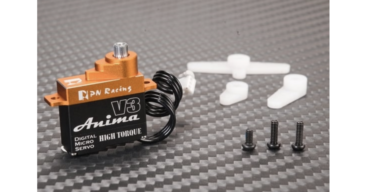 PN RACING SERVO DIRECTION – V3 Anima High Torque Titanium Gear Digital ...