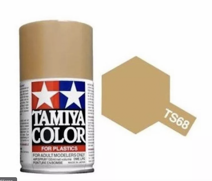 TAMIYA TS68 - Beige Pont mat - Wooden Deck Tan - bombe 100 ml ...