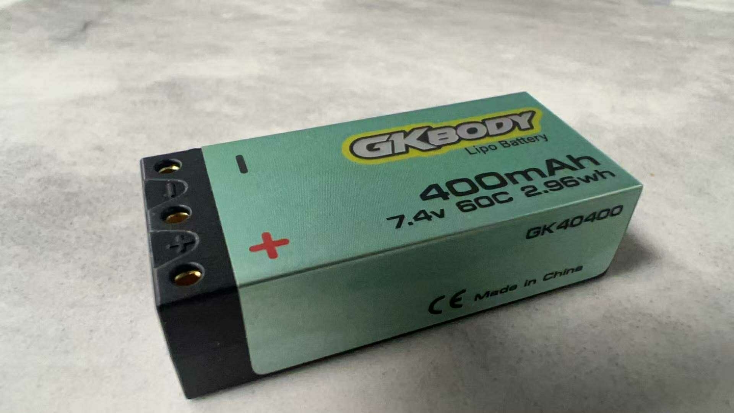 Gkbody Lipo 2s 400mah 7.4V Hardcase Battery Pac 60c 2.96wh, GK40400 ...