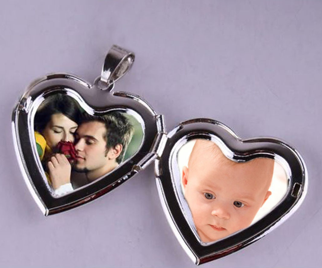 Collier coeur ouvrable insert photo à 12,90€