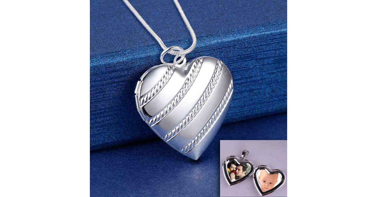 Collier coeur ouvrable insert photo à 12,90€