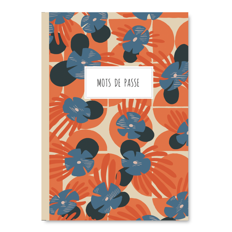 Carnet mot de passe format A6 motif Dalila