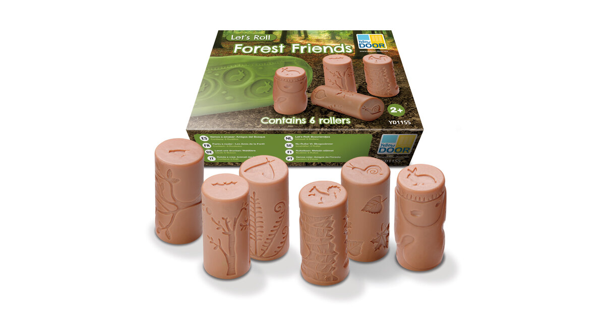 Rouleaux empreintes et tampons pour pâte à modeler - Forêt