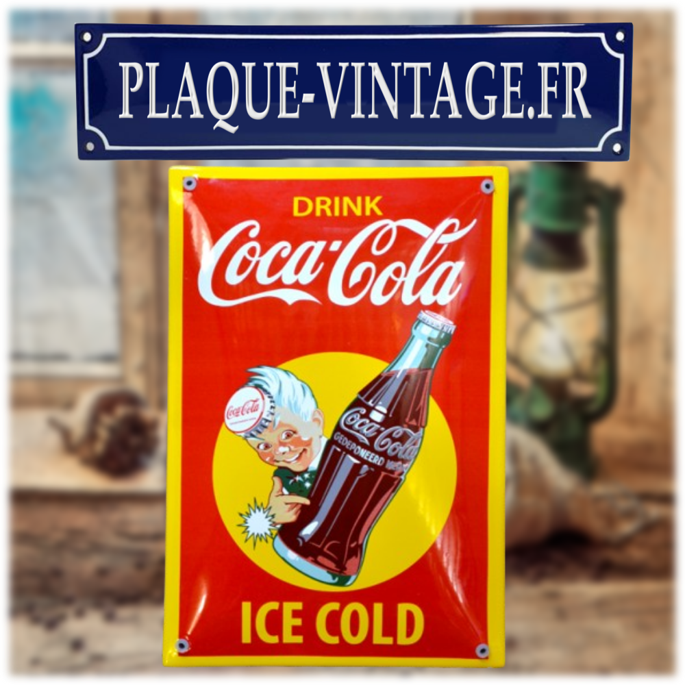 Plaque émaillée Coca-Cola - Une touche vintage pour votre déco
