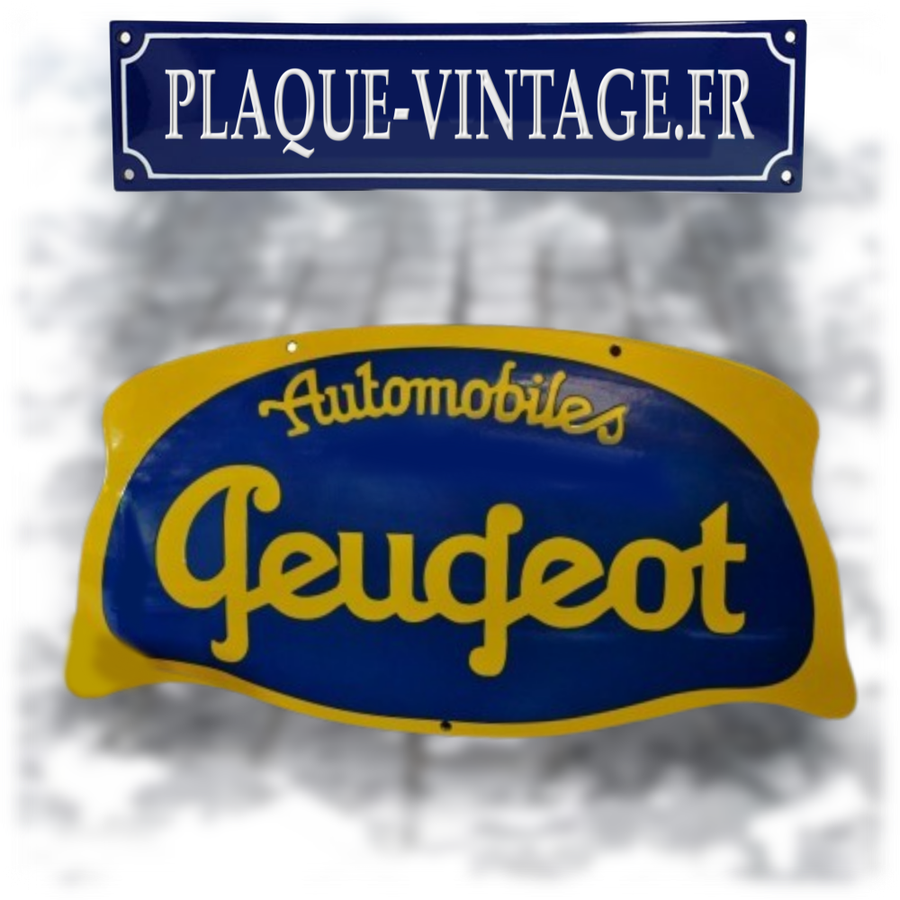 Plaque émaillée Peugeot automobiles - La plaque de collection