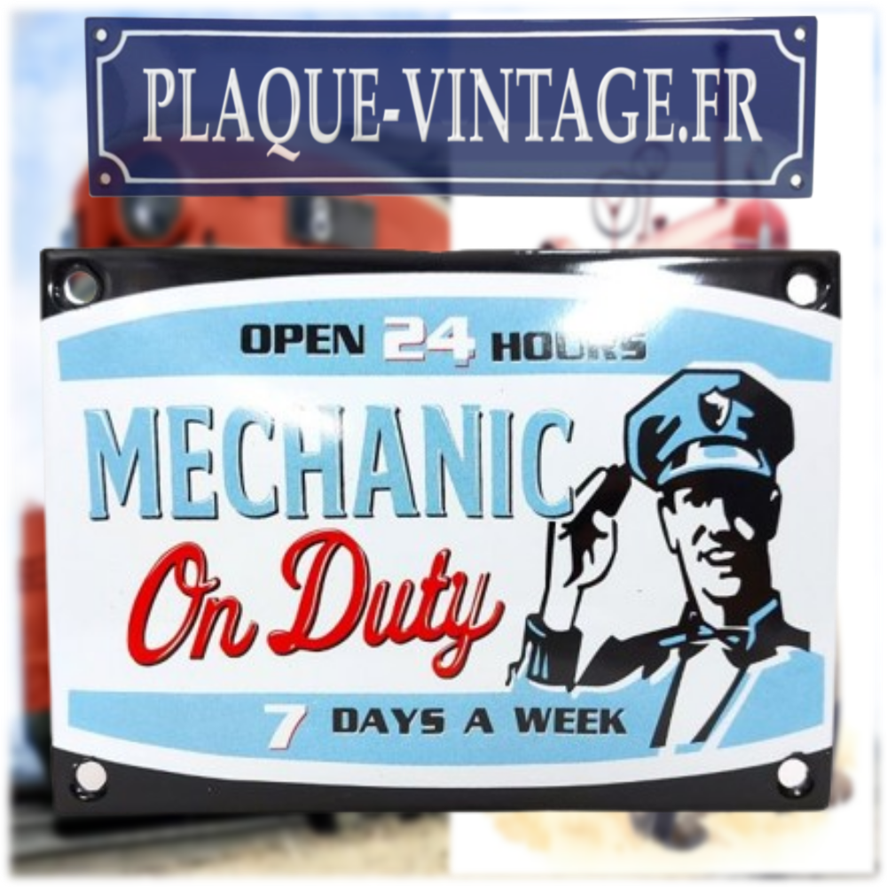 Plaque émaillée Vintage Garage - La plaque pour tous les garages