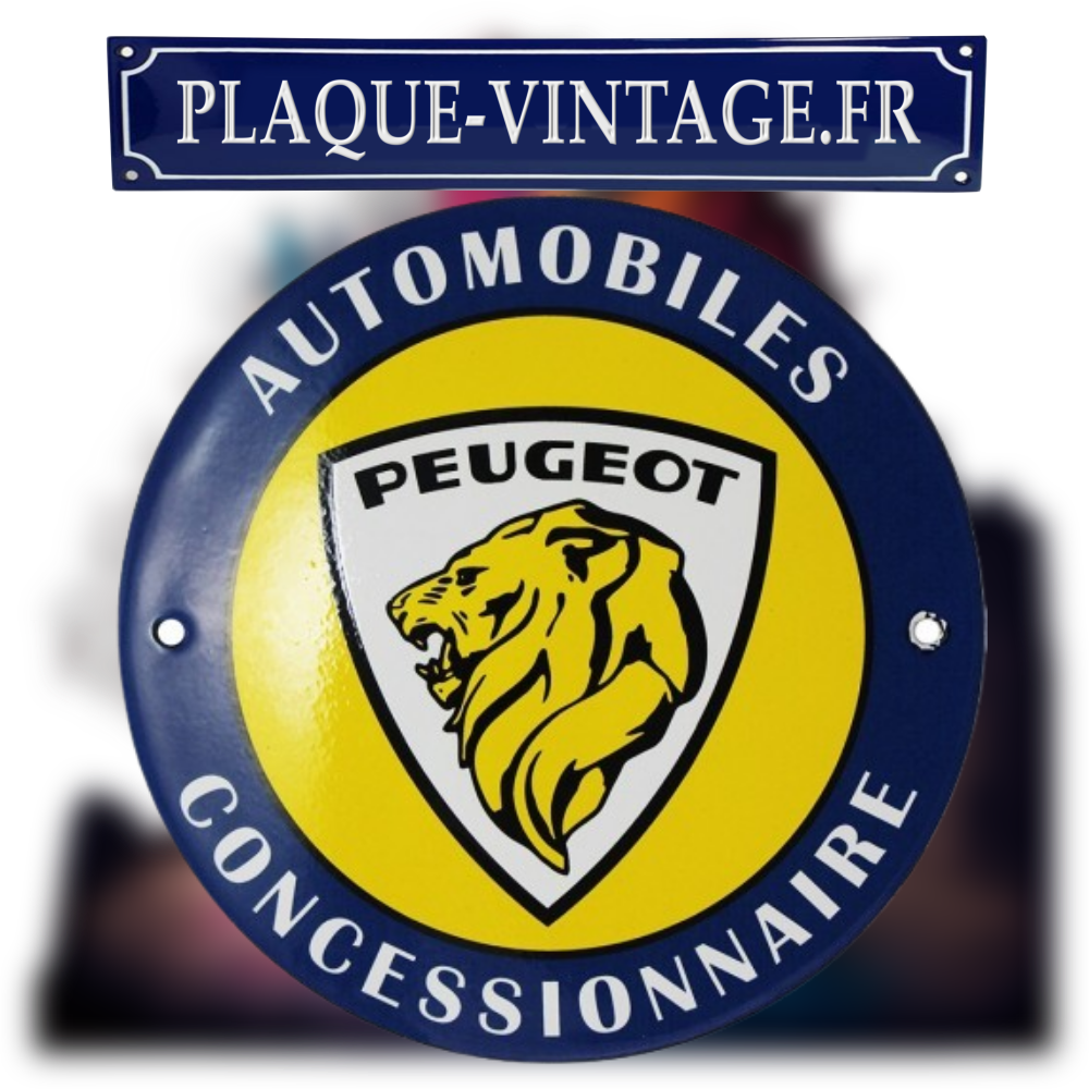 Plaque émaillée Peugeot - Un objet de décoration authentique