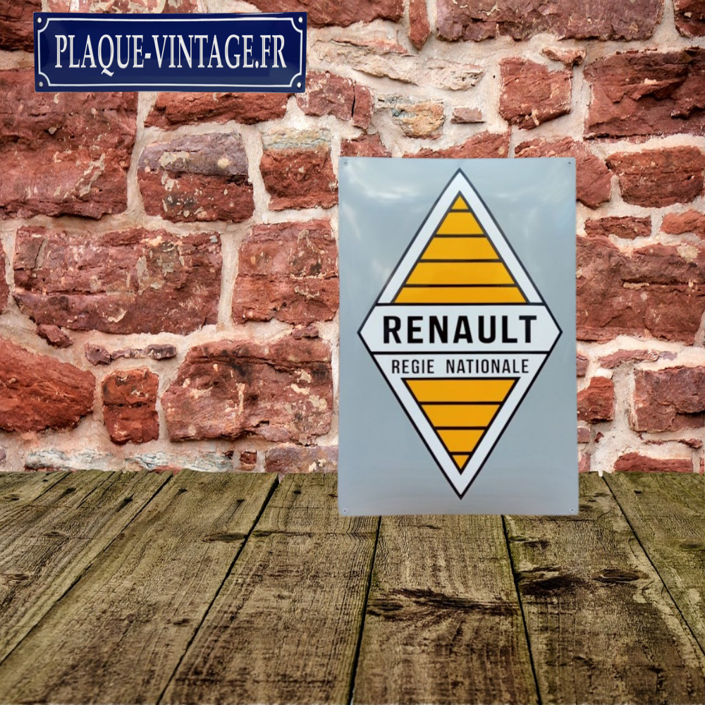 Plaque émaillée Renault - Une pièce de collection authentique