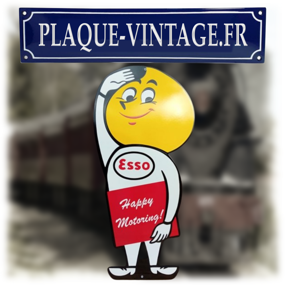 Plaque émaillée Esso Mr Goutte 80cm - Style et nostalgie
