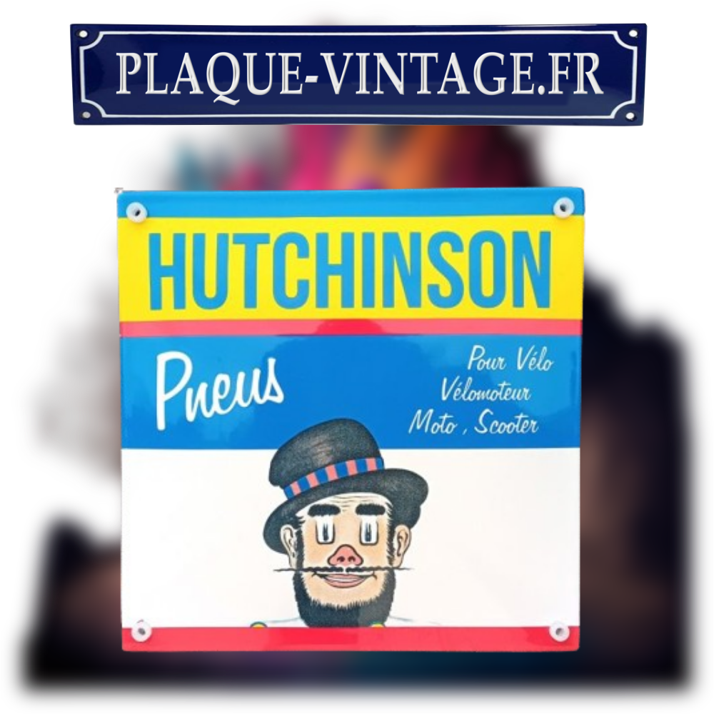 Plaque émaillée Hutchinson - Une pièce unique et authentique
