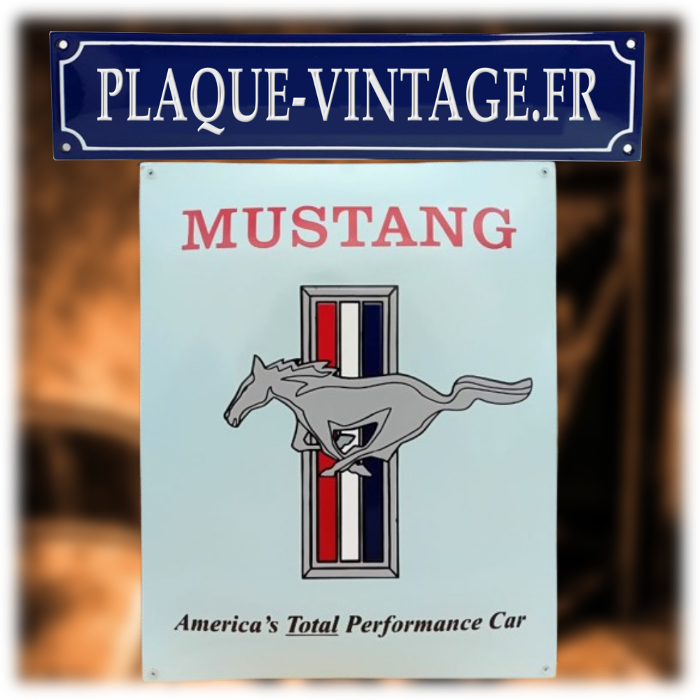 Plaque émaillée Ford Mustang - Le style pour votre décoration