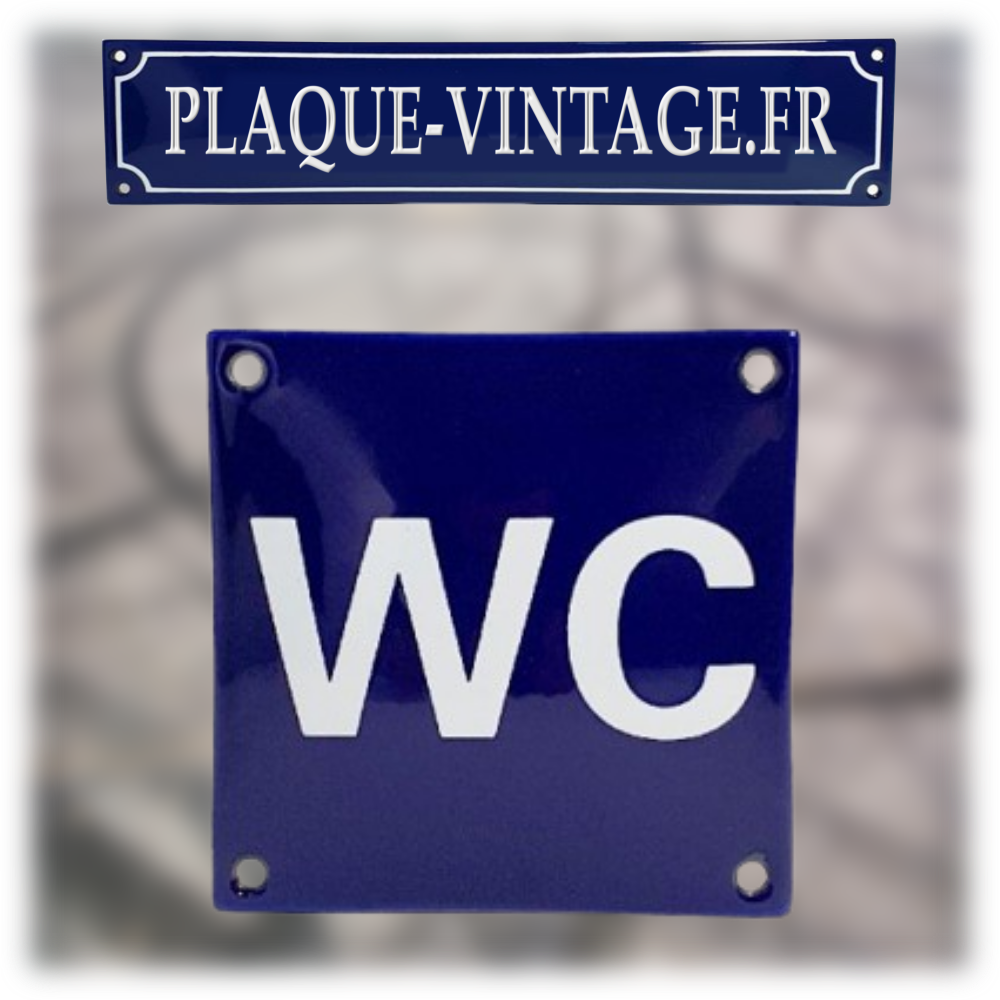 Plaque émaillée Toilettes - Le vintage pour la porte des toilettes