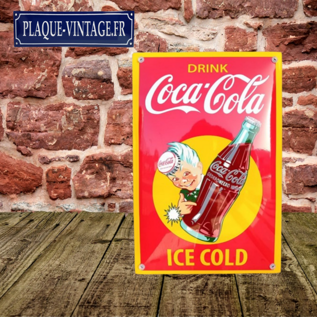 Plaque émaillée Coca-Cola - Une touche vintage pour votre déco