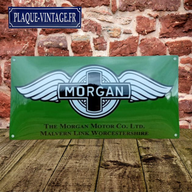 Plaque émaillée Morgan motor - La grande classe à l'anglaise