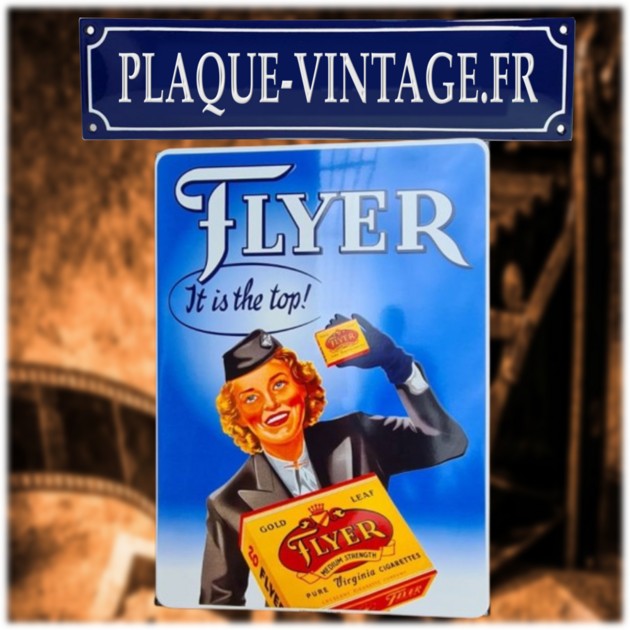 Plaque émaillée cigarettes Flyer - Édition limitée 30ex