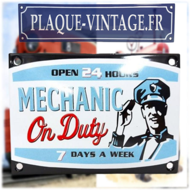 Plaque Emaillee Garage