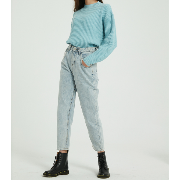 Jeans mom Mathilde à taille haute femme L'Atelier des Parisiennes