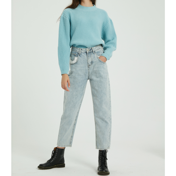 Jeans mom Mathilde à taille haute femme L'Atelier des Parisiennes