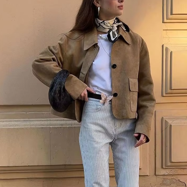 Veste Lina beige - mode femme - L'Atelier des Parisiennes