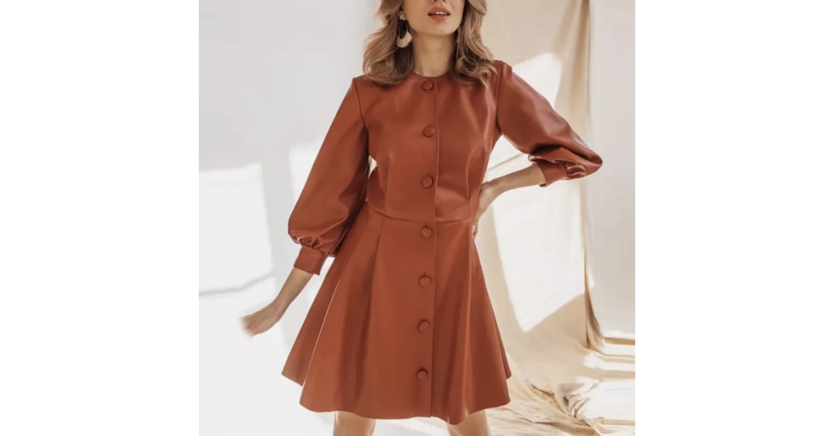 Robe Vavin patineuse cuir pu femme - L'Atelier des Parisiennes