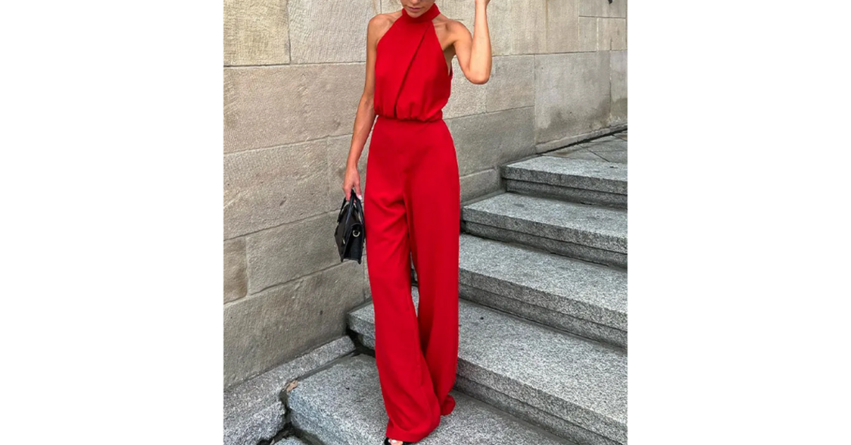 Combinaison Daguerre rouge femme - L'Atelier des Parisiennes