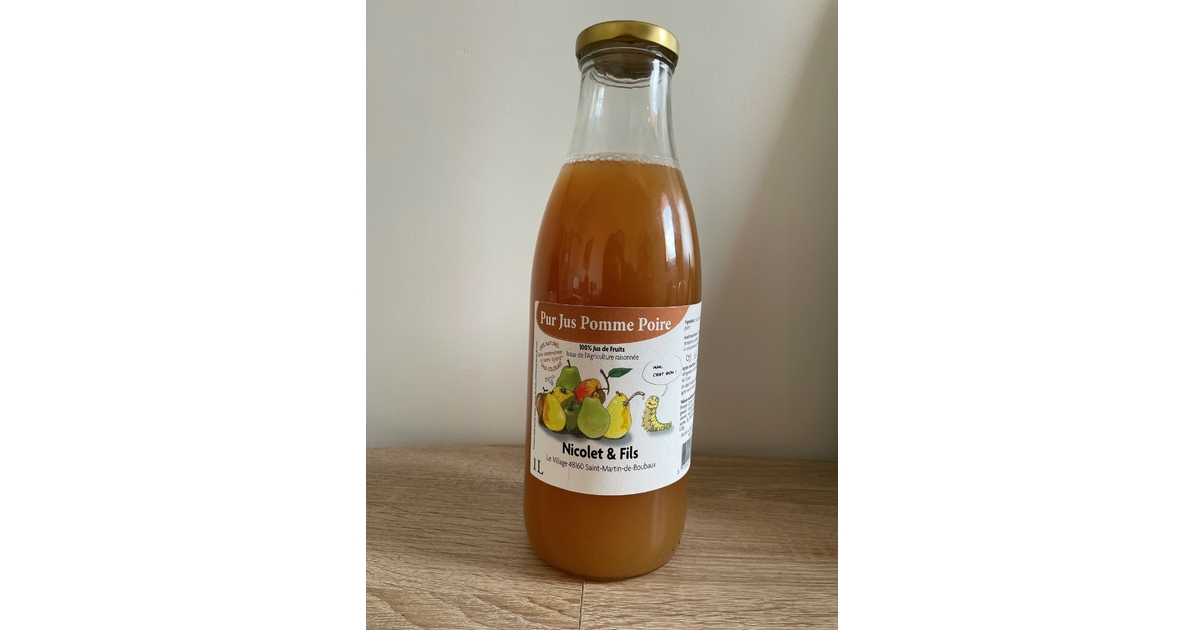 Pur jus pomme poire 100% naturel - Savourez la fraîcheur des vergers de ...